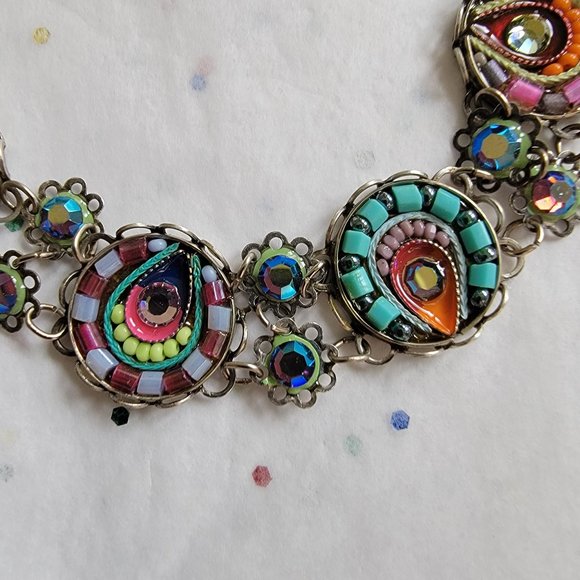 ADAYA | Jewelry | New Adaya Multi Color Bead Crystal Mosaic Style ...